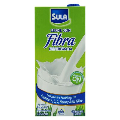 Leche uht sula deslactosada y descremada 0.946 lt - lacolonia